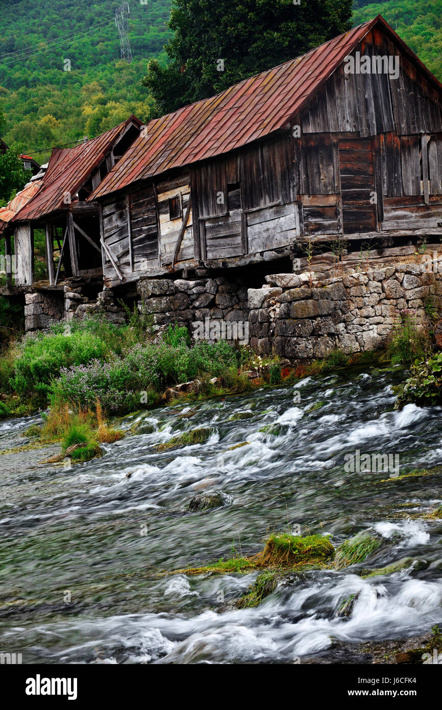 Water mill on the Gacka River, Croatia Stock Photo - Alamy