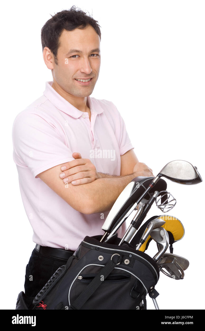 man with golf club Stock Photo - Alamy