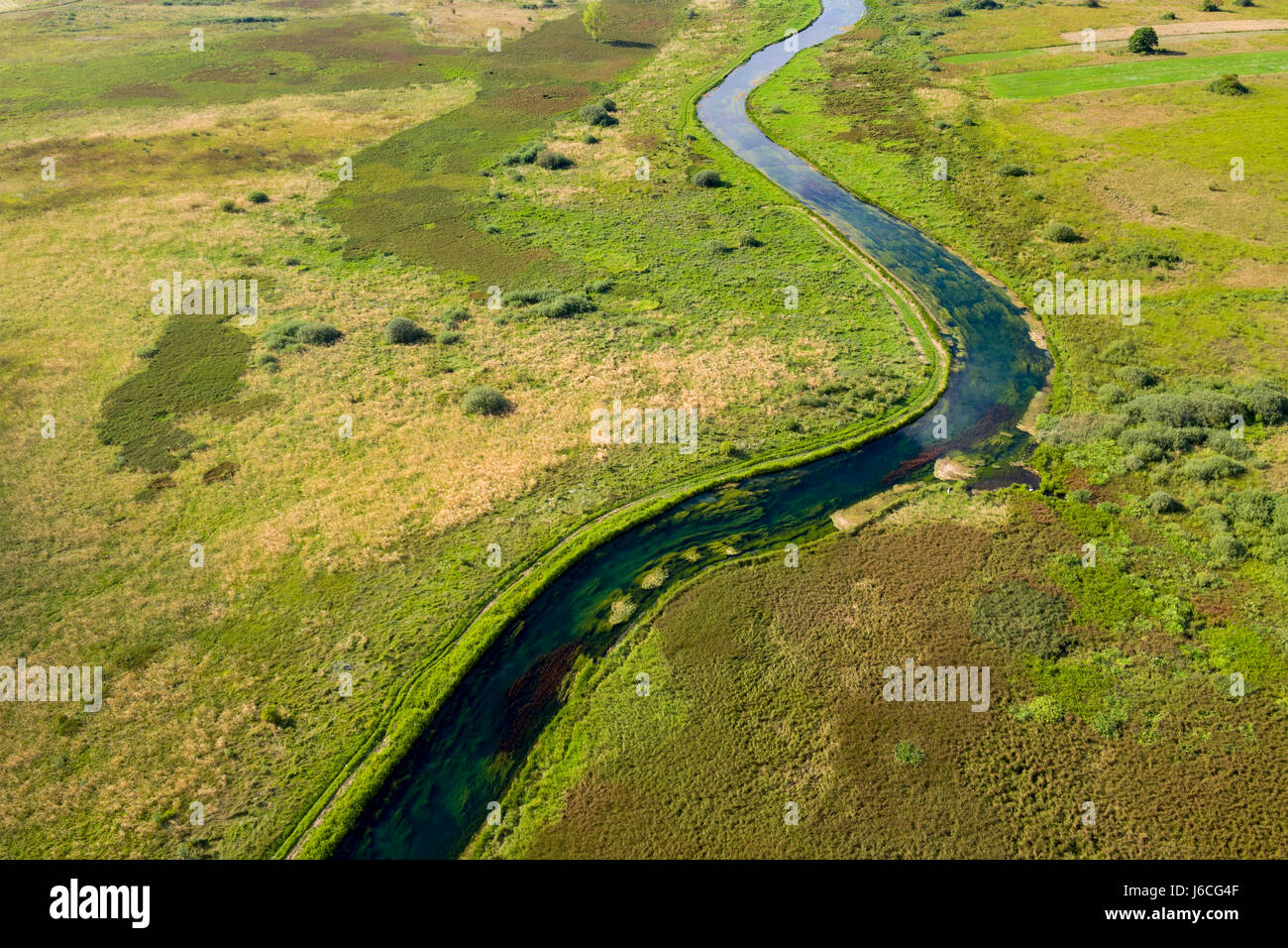 Aerial view of the Gacka River in Lika region, Croatia Stock Photo - Alamy