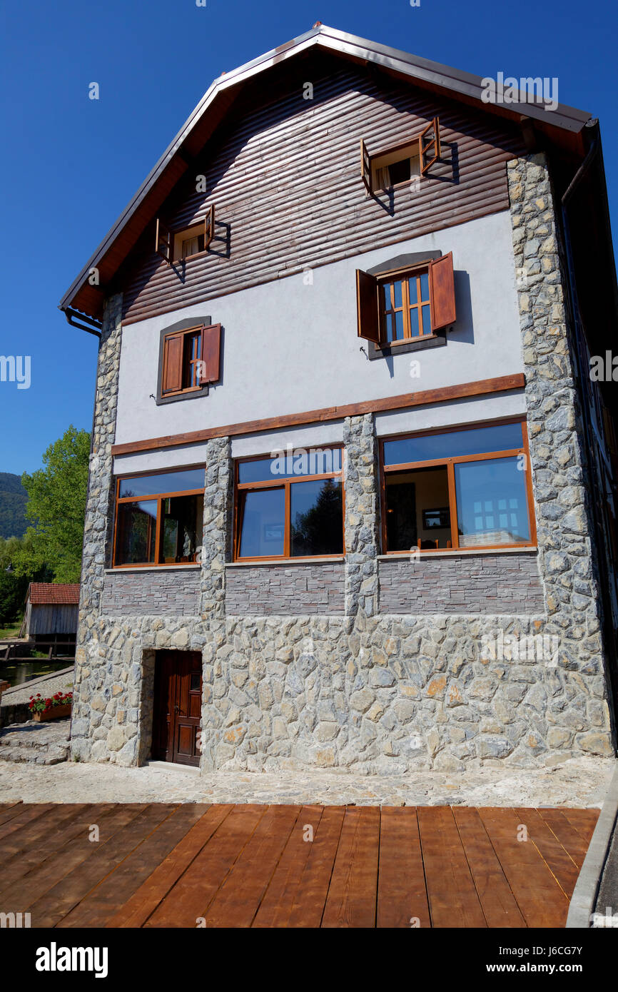 Hotel Gacka on the Gacka River, Croatia Stock Photo - Alamy