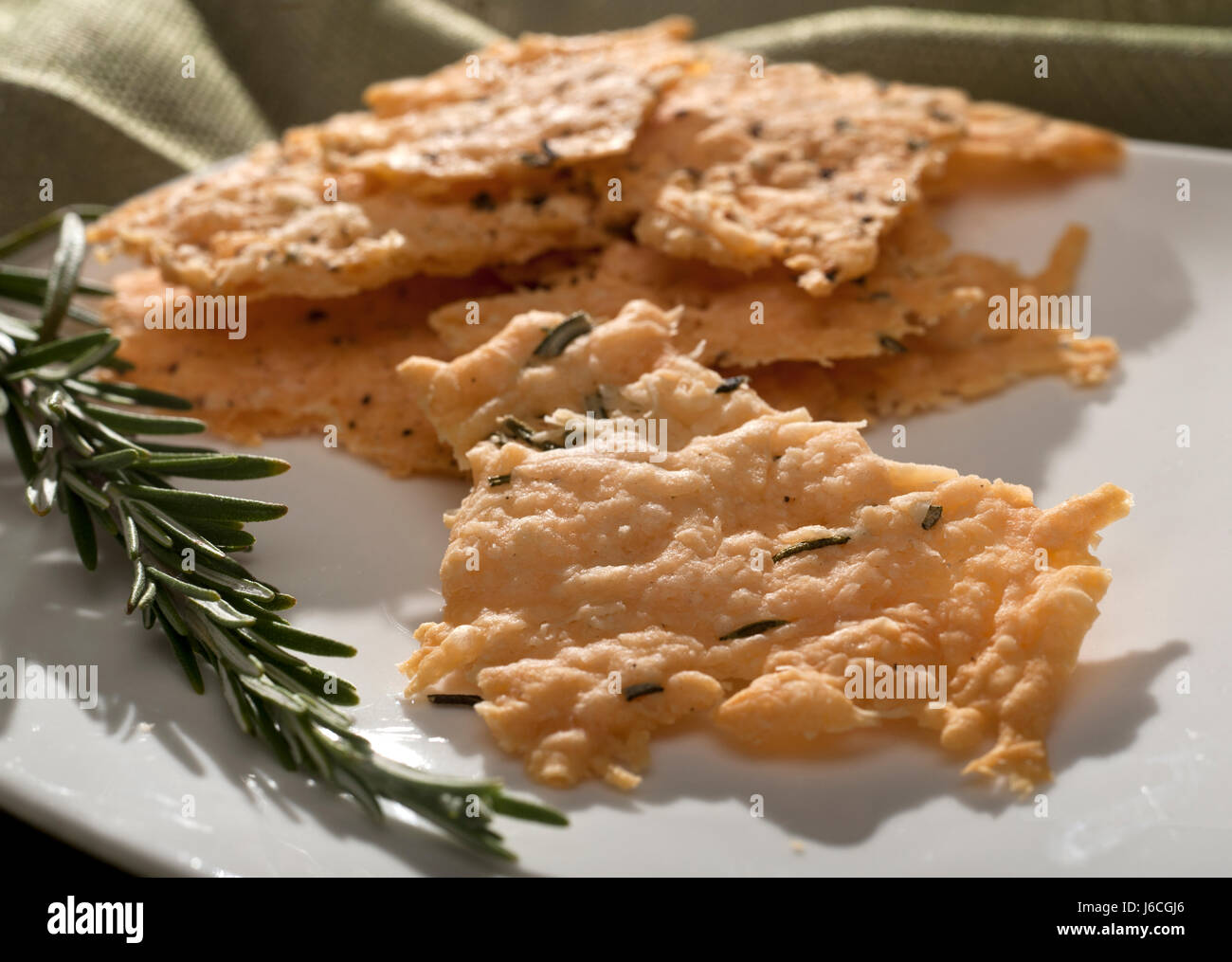 Herb Cheese Crisps Stock Photo - Alamy