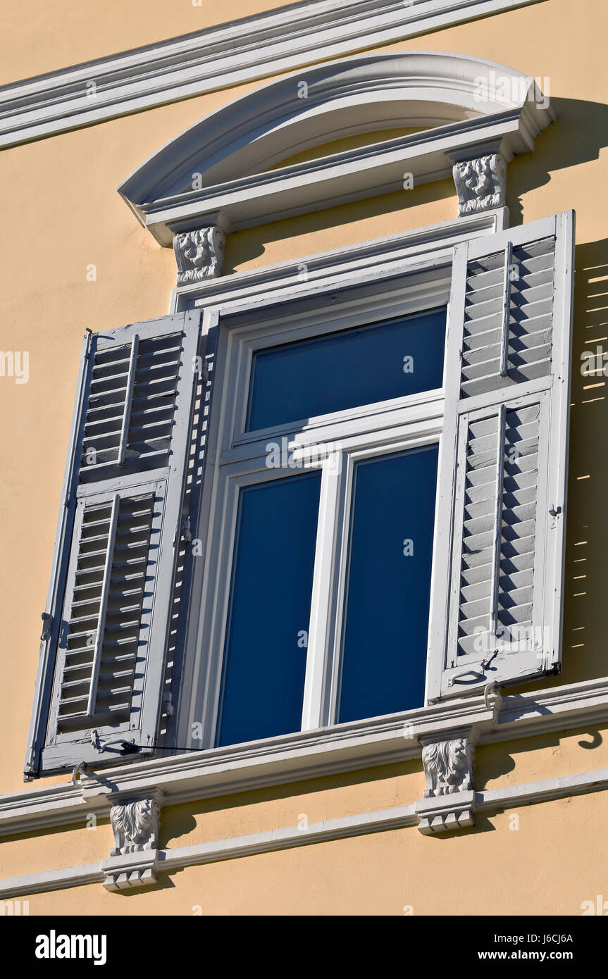 window porthole dormer window pane classical facade seal shutter style ...