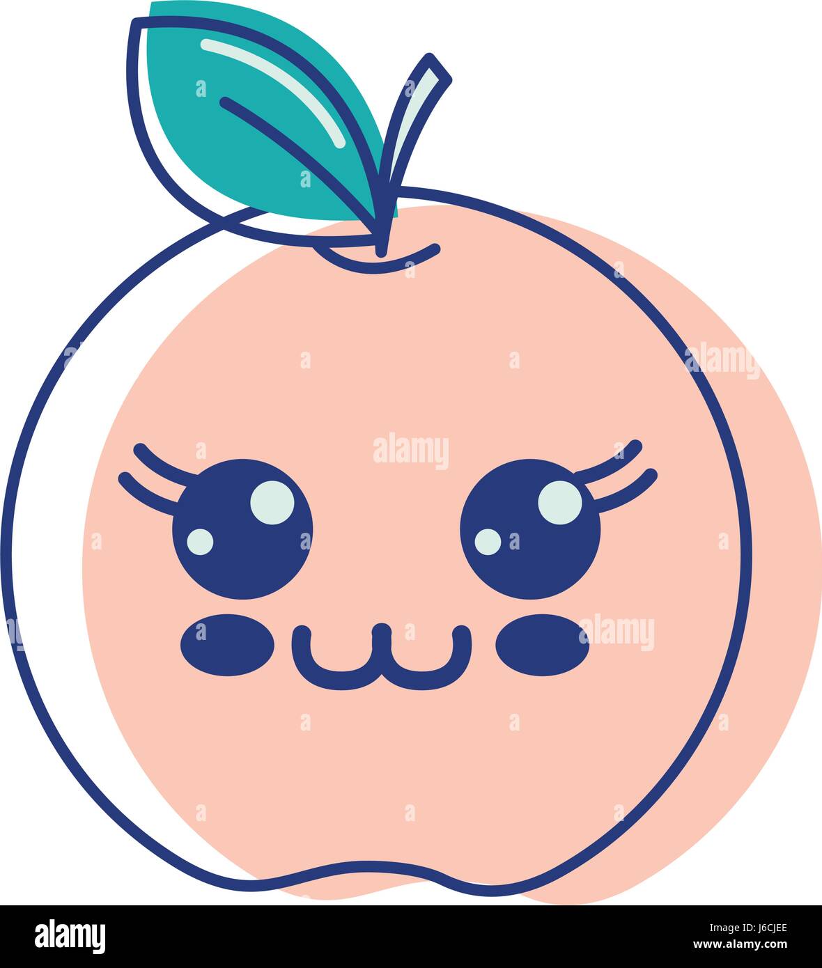 kawaii cute happy apple fruit Stock Vector Image & Art - Alamy