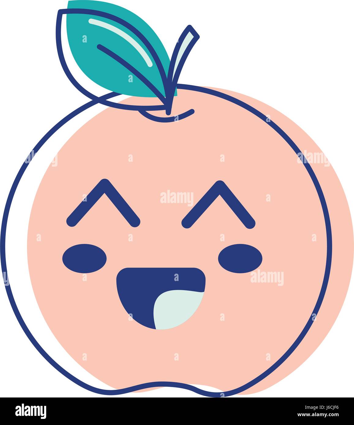 kawaii cute happy apple fruit Stock Vector Image & Art - Alamy