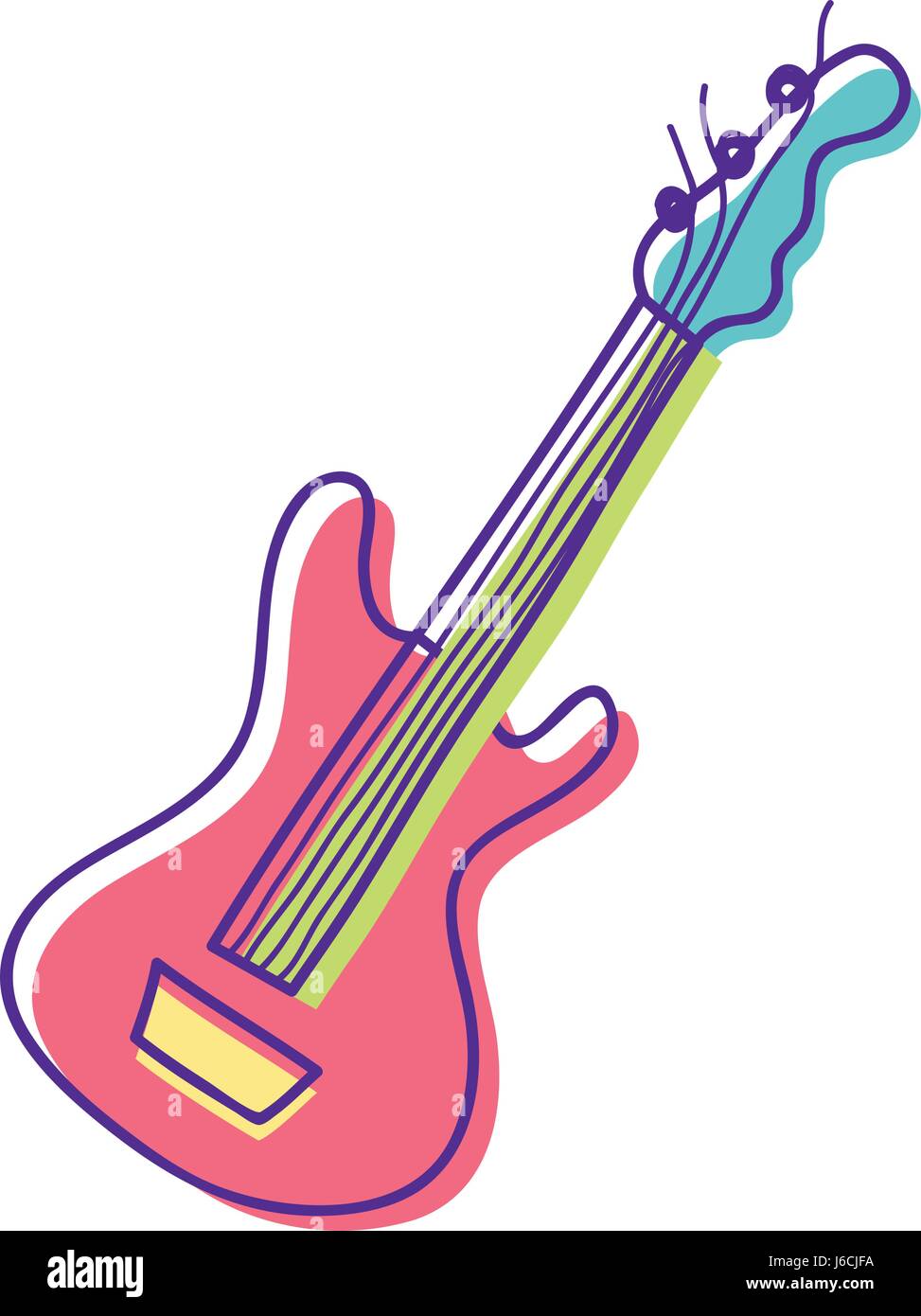 cute guitar play music instruments Stock Vector Image & Art - Alamy