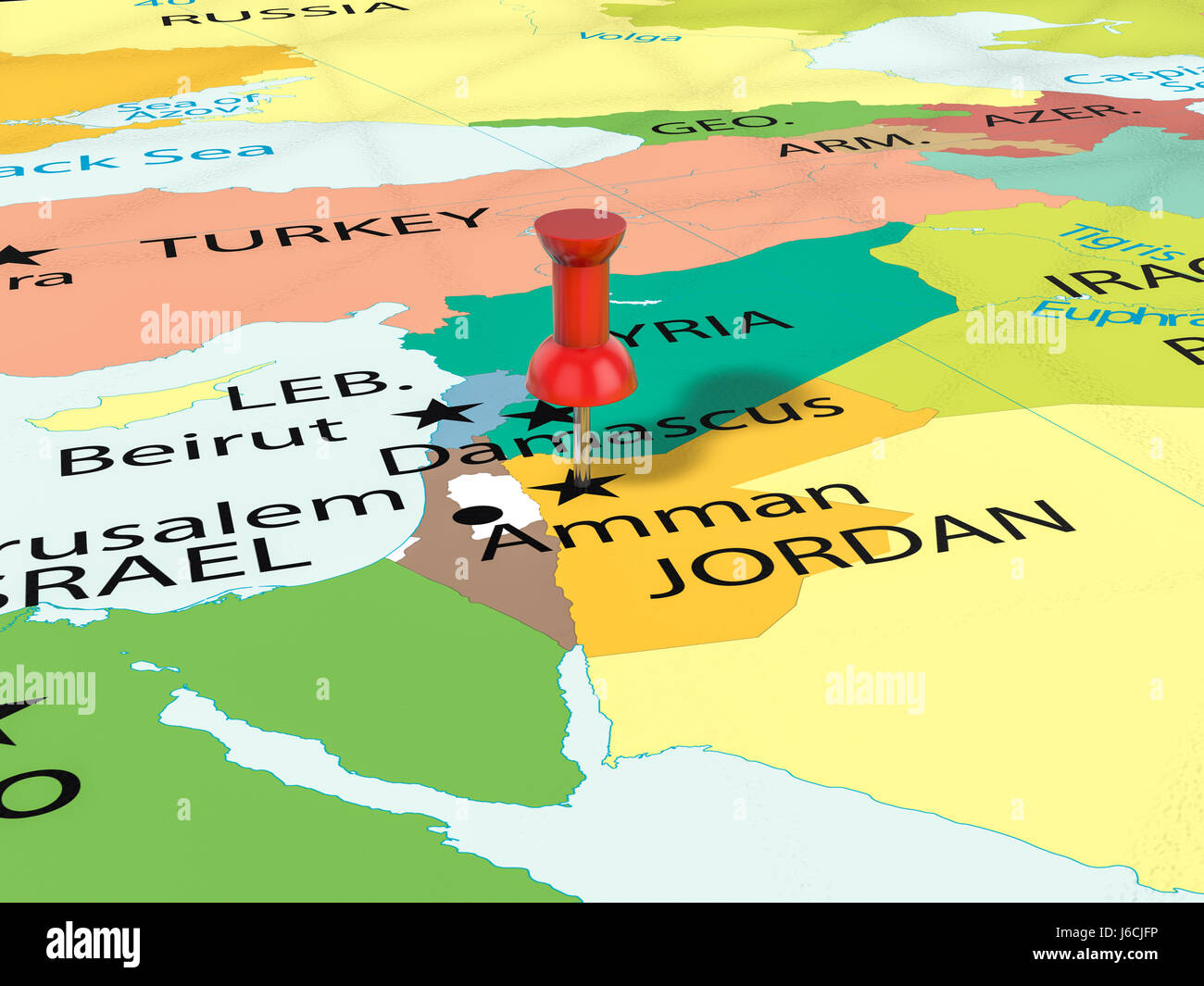Amman map hi-res stock photography and images - Alamy