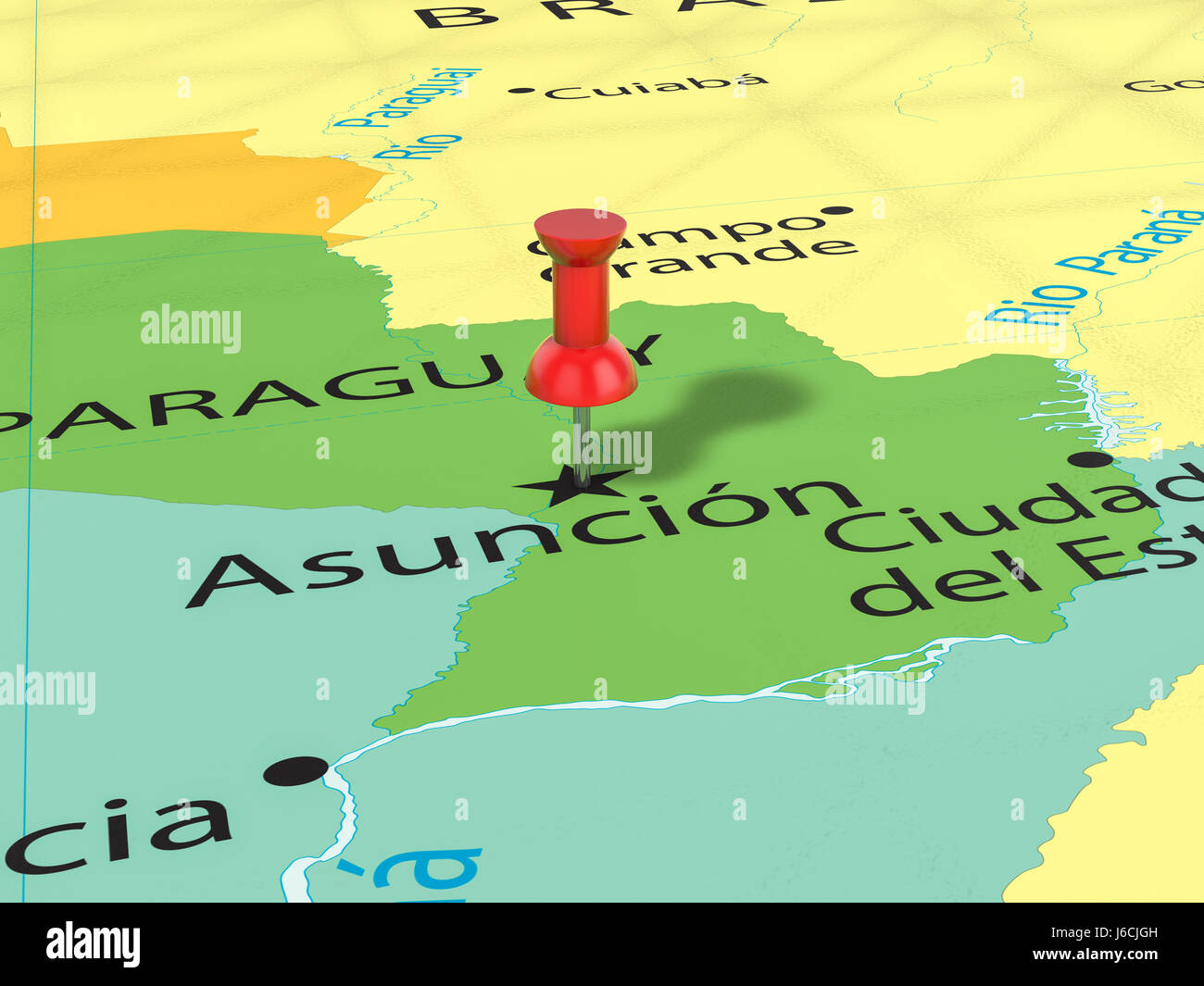 Map of asuncion hi-res stock photography and images - Alamy
