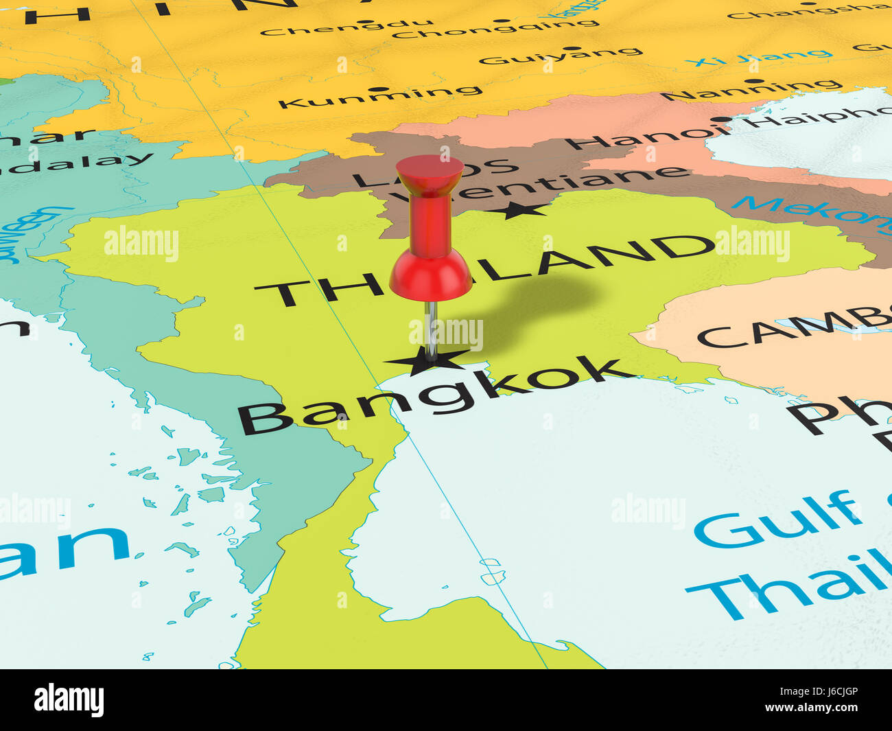 Bangkok map hi-res stock photography and images - Alamy
