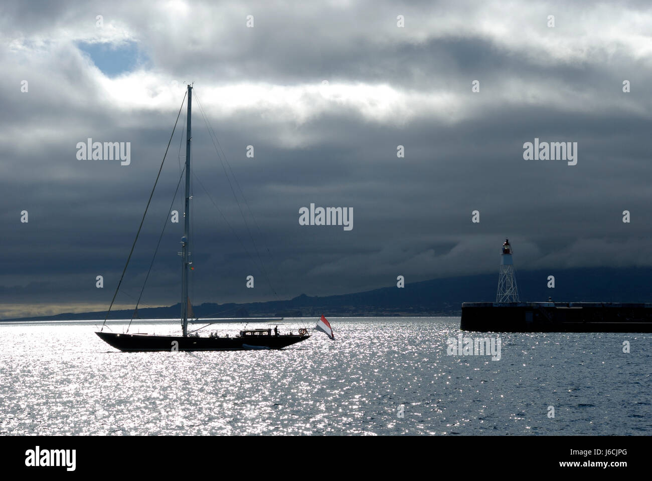 sailing boat sailboat beacon azores lighthouse navigation seafaring ...