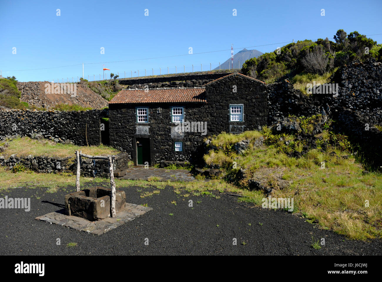 stone house azores blue house building home dwelling house residential ...