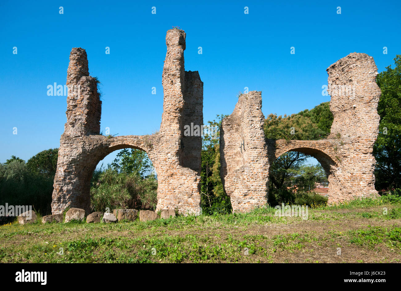 Ruins of Aqueduct Claudio-Anio Novus at the Tor Fiscale area, Park of ...