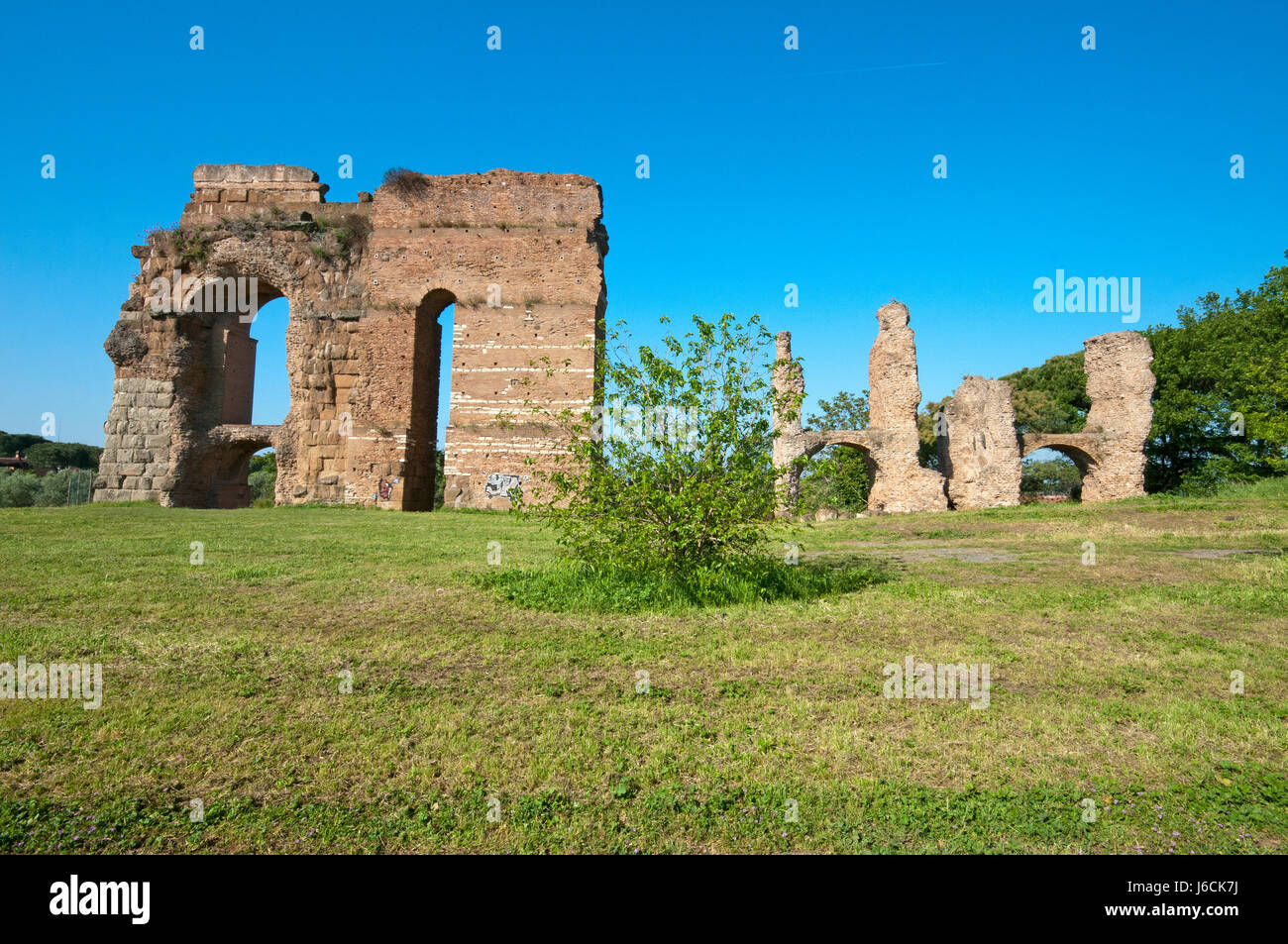 Ruins of Aqueduct Claudio-Anio Novus at the Tor Fiscale area, Park of ...