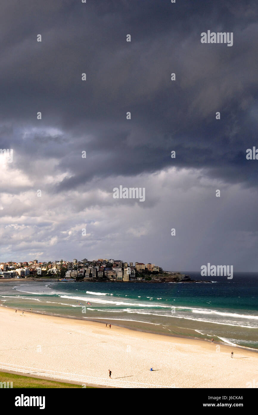 beach seaside the beach seashore australia thunderclouds rain clouds ...