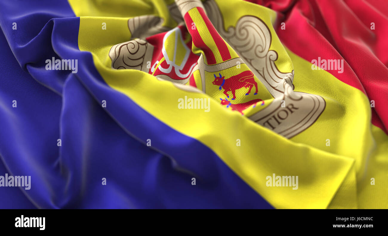 Beautiful andorra waving flag hi-res stock photography and images - Alamy