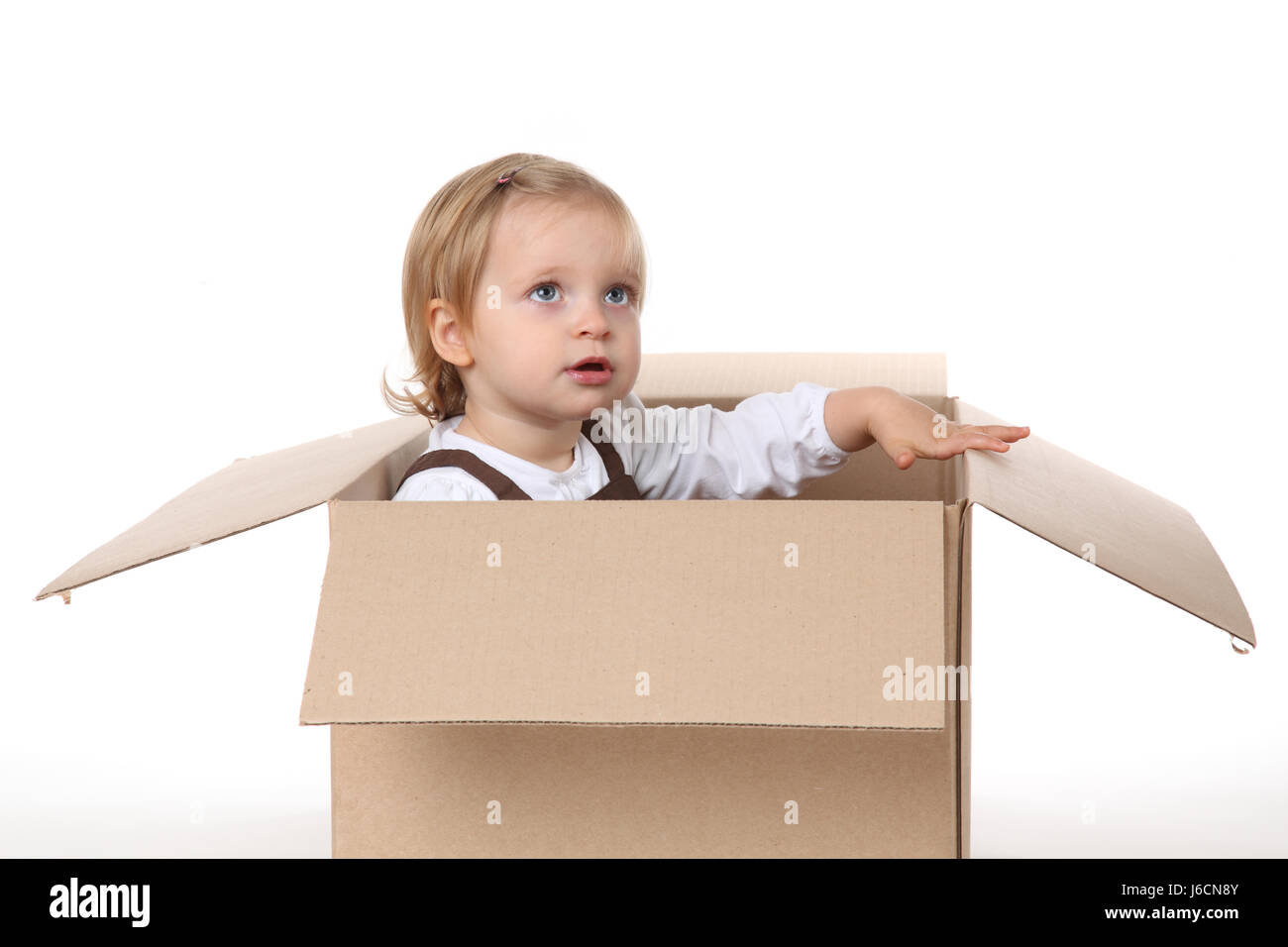 child and box Stock Photo - Alamy
