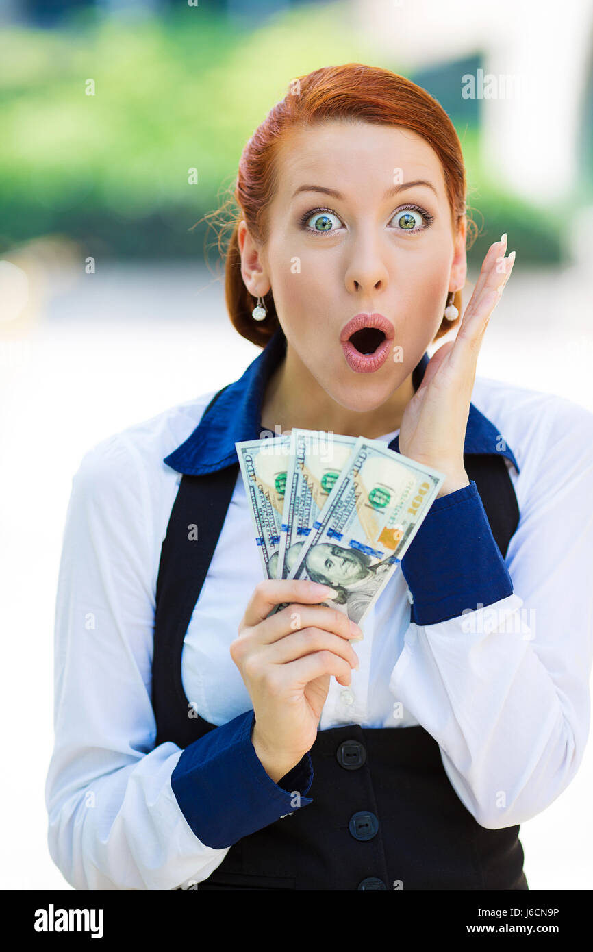 Closeup portrait, super happy excited, surprised successful young ... Closeup portrait, super happy excited, surprised successful young ...