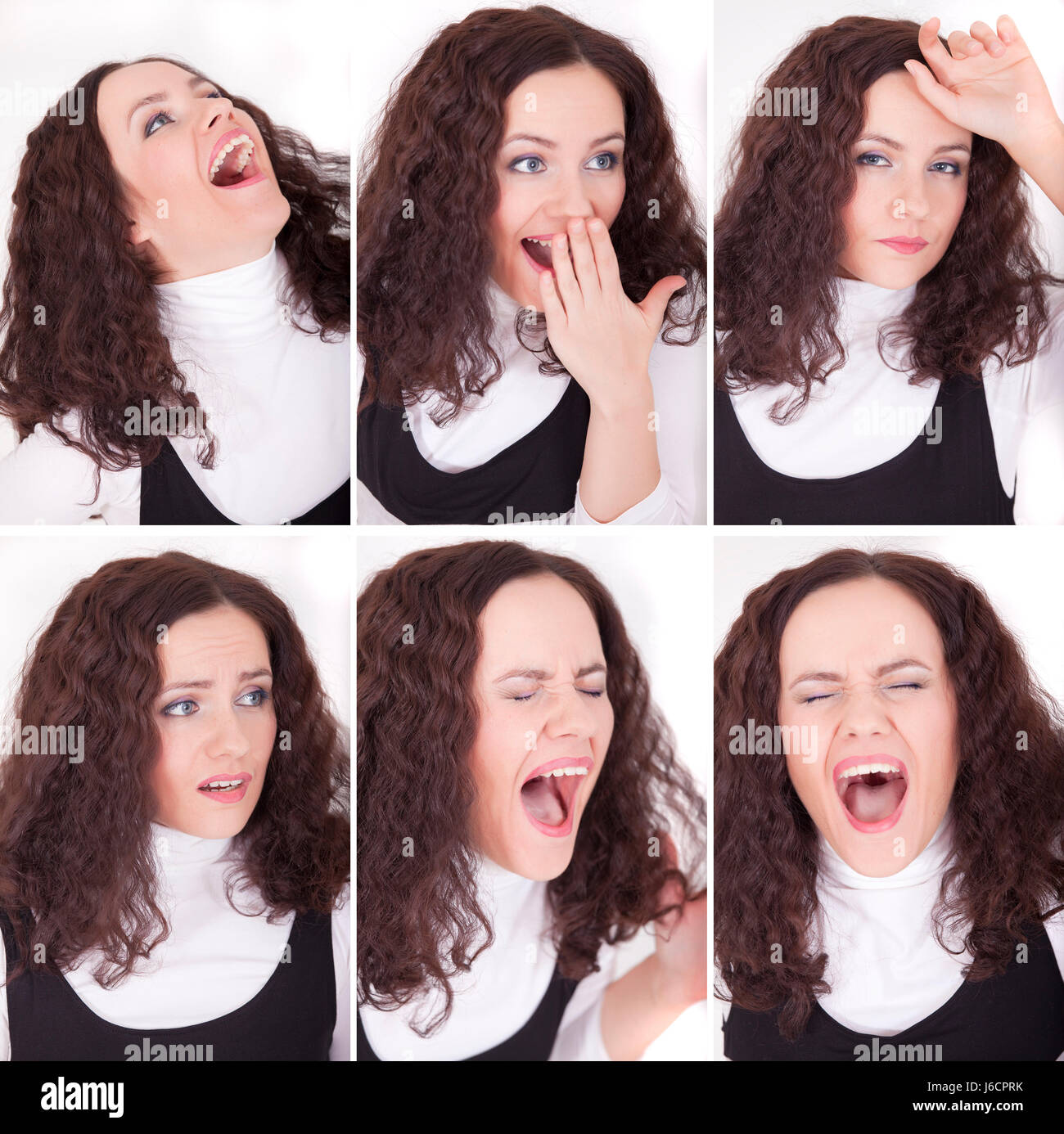 female portrait expression emotion woman laugh laughs laughing twit ...