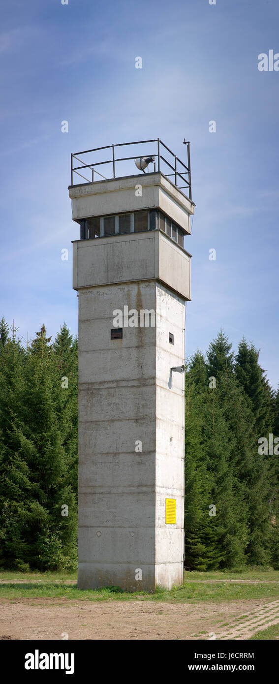 tower story border zone watchtower guard gdr watching observe watch ...