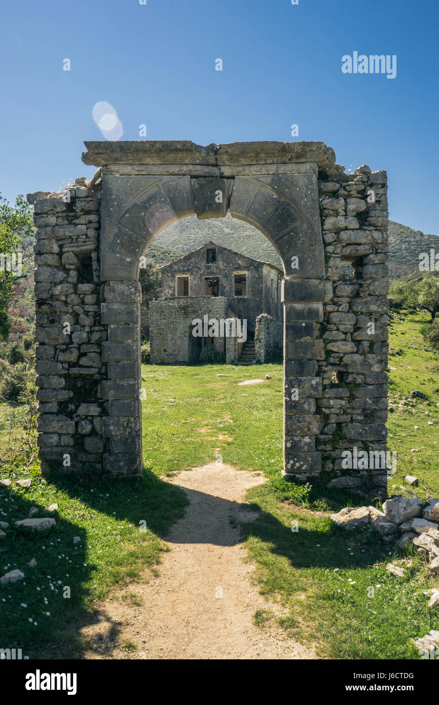 Old Perithia, Corfu's oldest village, Greece Stock Photo - Alamy