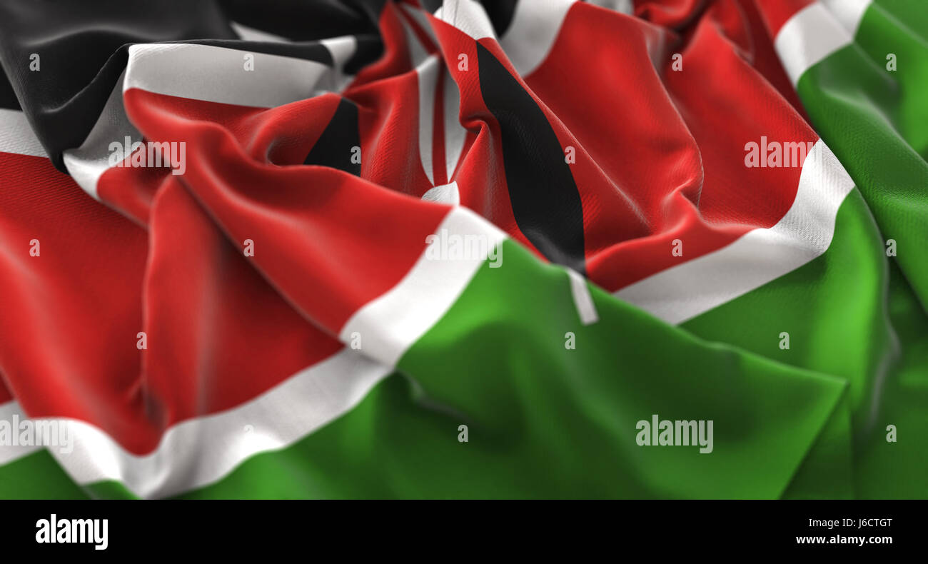Beautiful kenya flag waving hi-res stock photography and images - Alamy