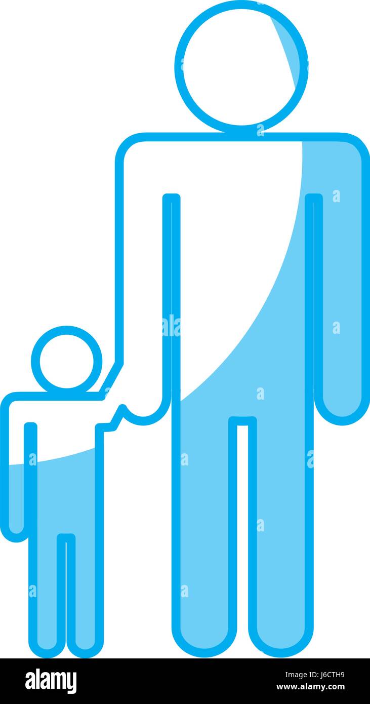 Portrait beautiful family parents Stock Vector Images - Alamy