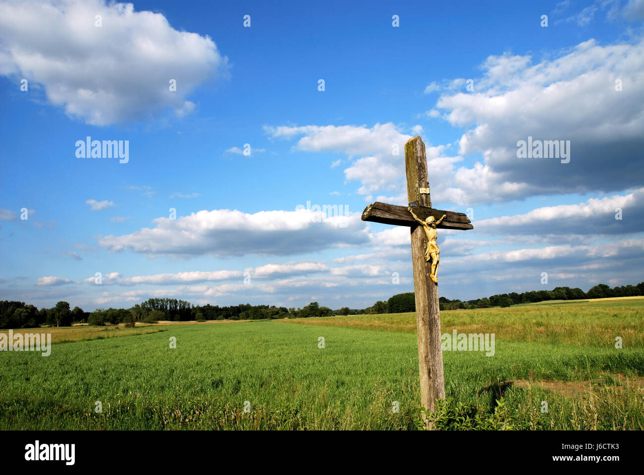 religion religious cross bavaria country landscape scenery countryside ...