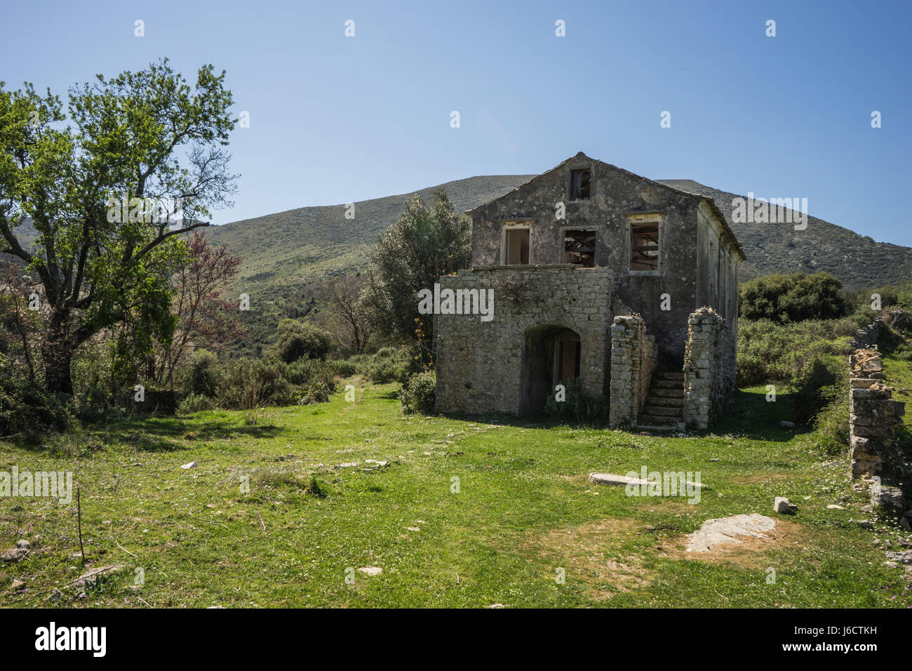 Old Perithia, Corfu's oldest village, Greece Stock Photo - Alamy