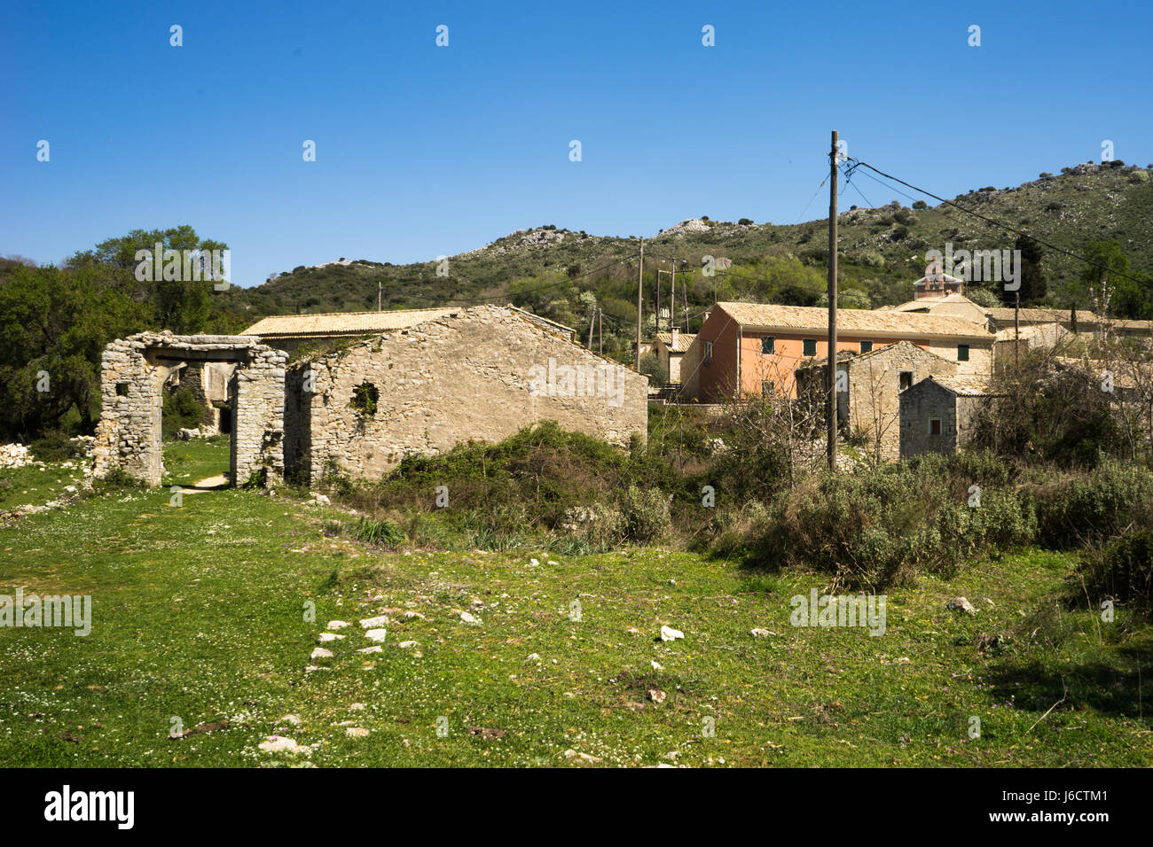Old Perithia, Corfu's oldest village, Greece Stock Photo - Alamy