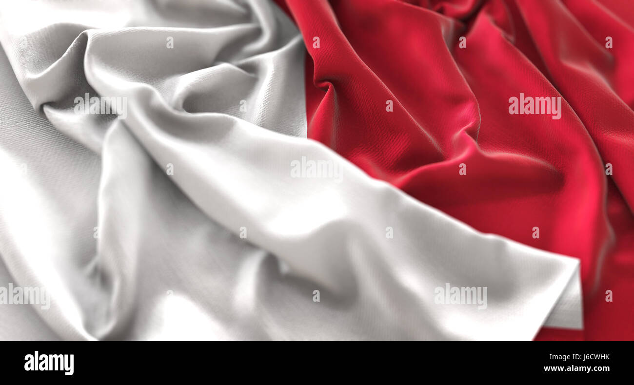 Malta Flag Ruffled Beautifully Waving Macro Close-Up Shot Stock Photo ...