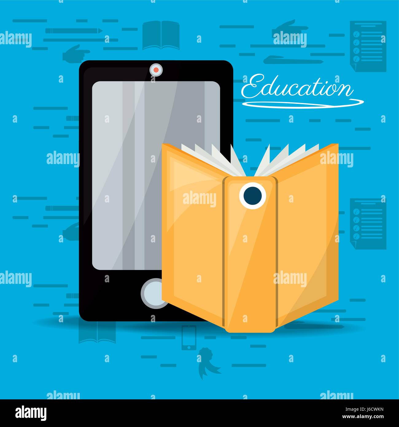 smartphone with knowledge to leard and study Stock Vector Image & Art ...