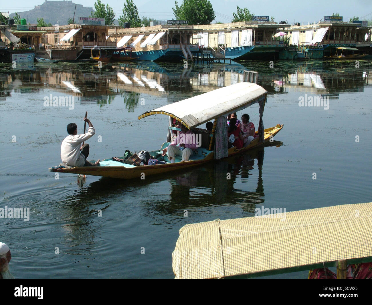India, Kashmir, Srinagar, Shikara Boat, House Boat from Dal Lake ...