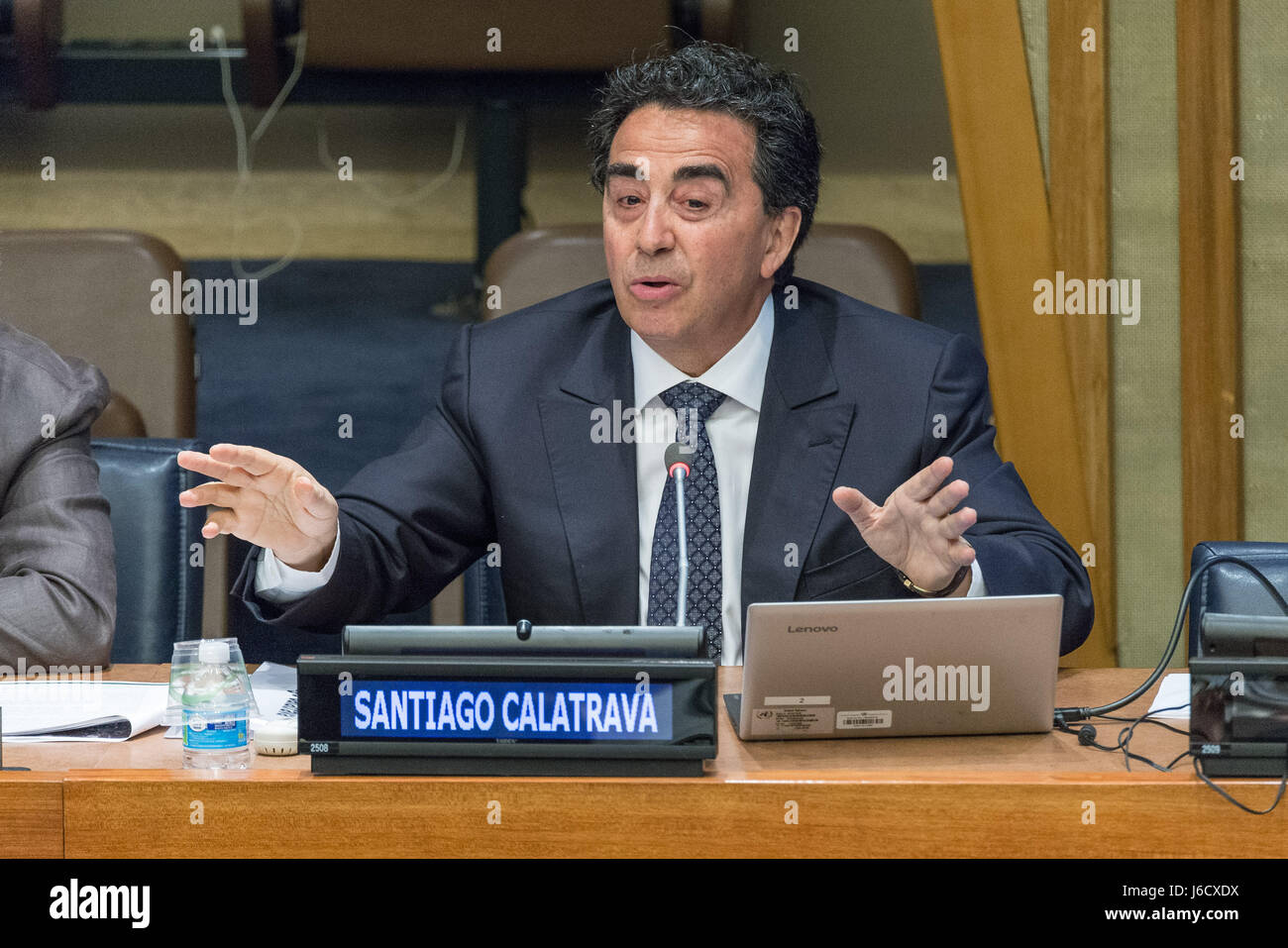 Architect Santiago Calatrava is seen delivering his remarks. Regarding ...