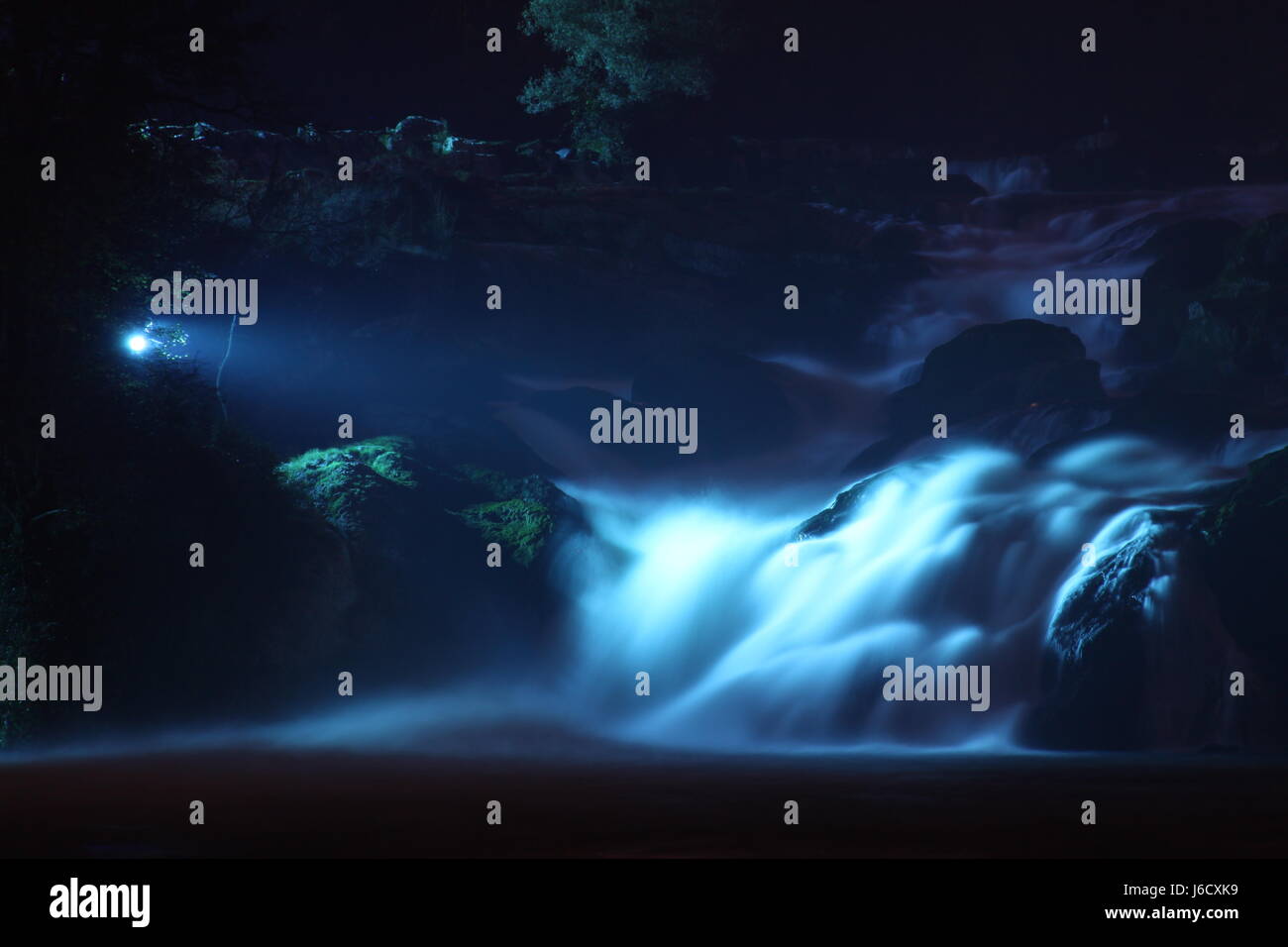 at night night nighttime waterfall waterfalls water shine shines bright ...