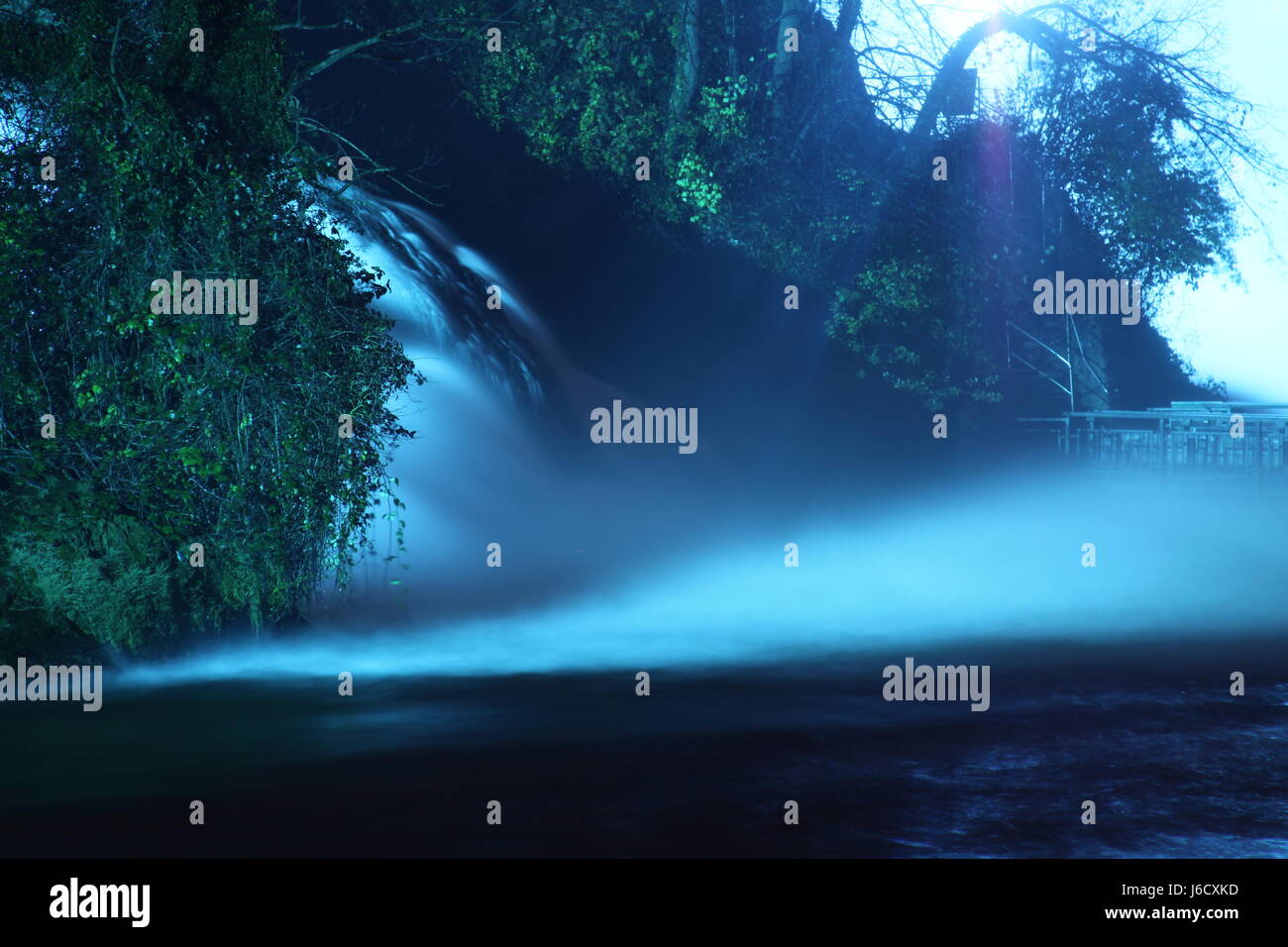 at night night nighttime waterfall waterfalls water shine shines bright ...