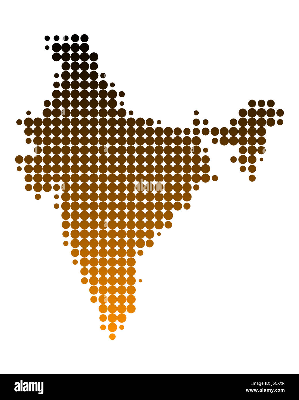 asia india circle card dot geography complete perfect atlas map of the ...