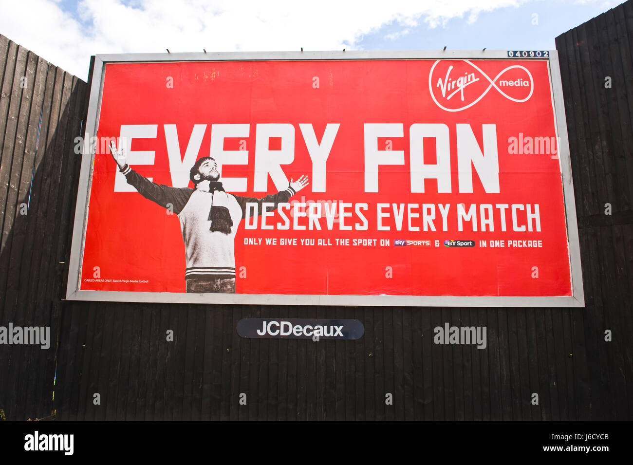 Virgin Media football for fans package 48 sheet advertising billboard ...