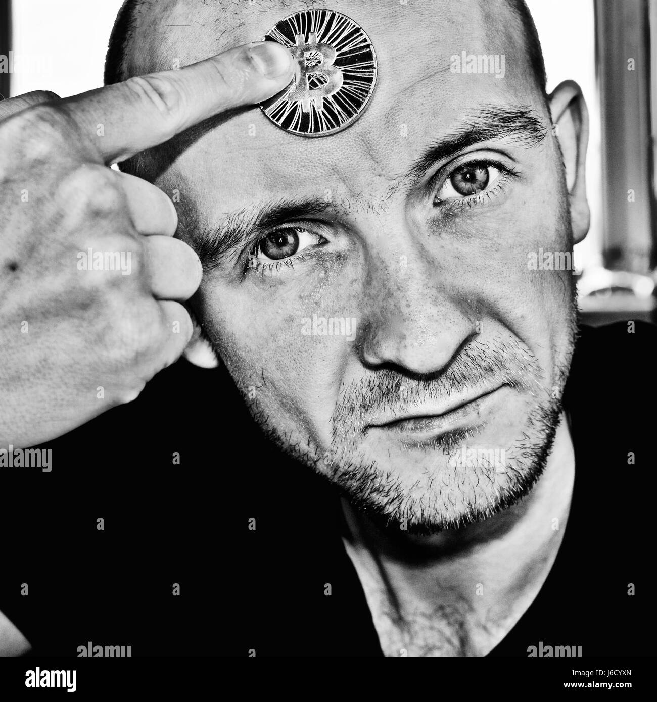 Cryptocurrency shopping Black and White Stock Photos & Images - Alamy