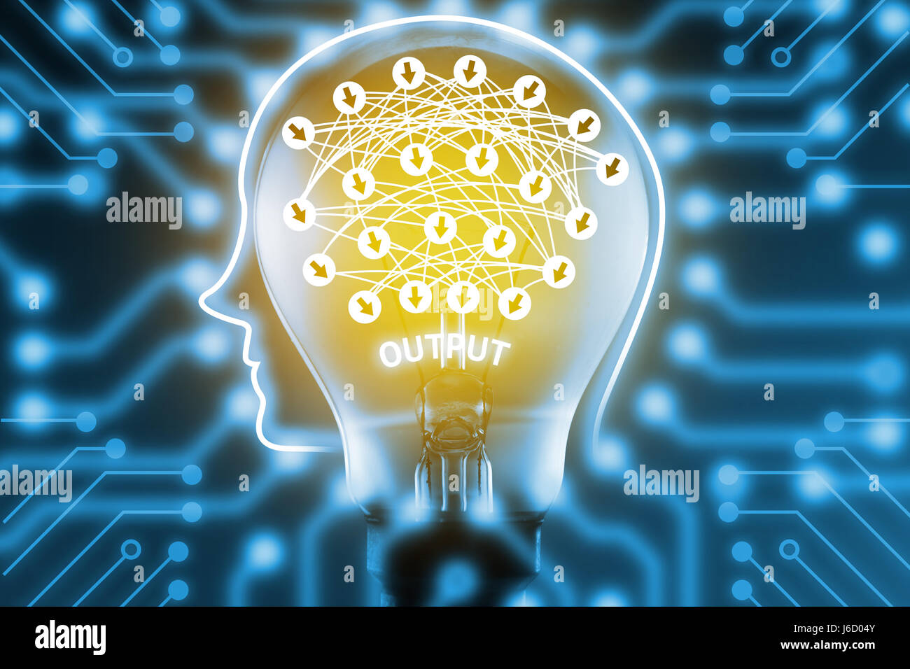 Deep learning , Machine learning and artificial intelligence concept ...