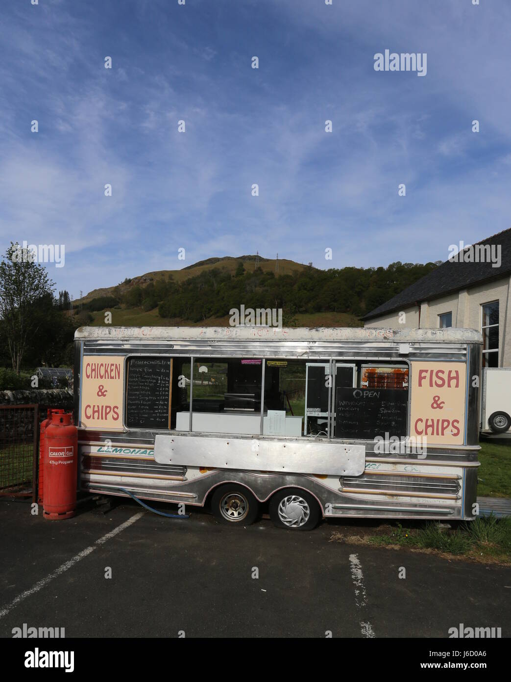 Vintage fish and chips van Killin Scotland May 2017 Stock Photo - Alamy