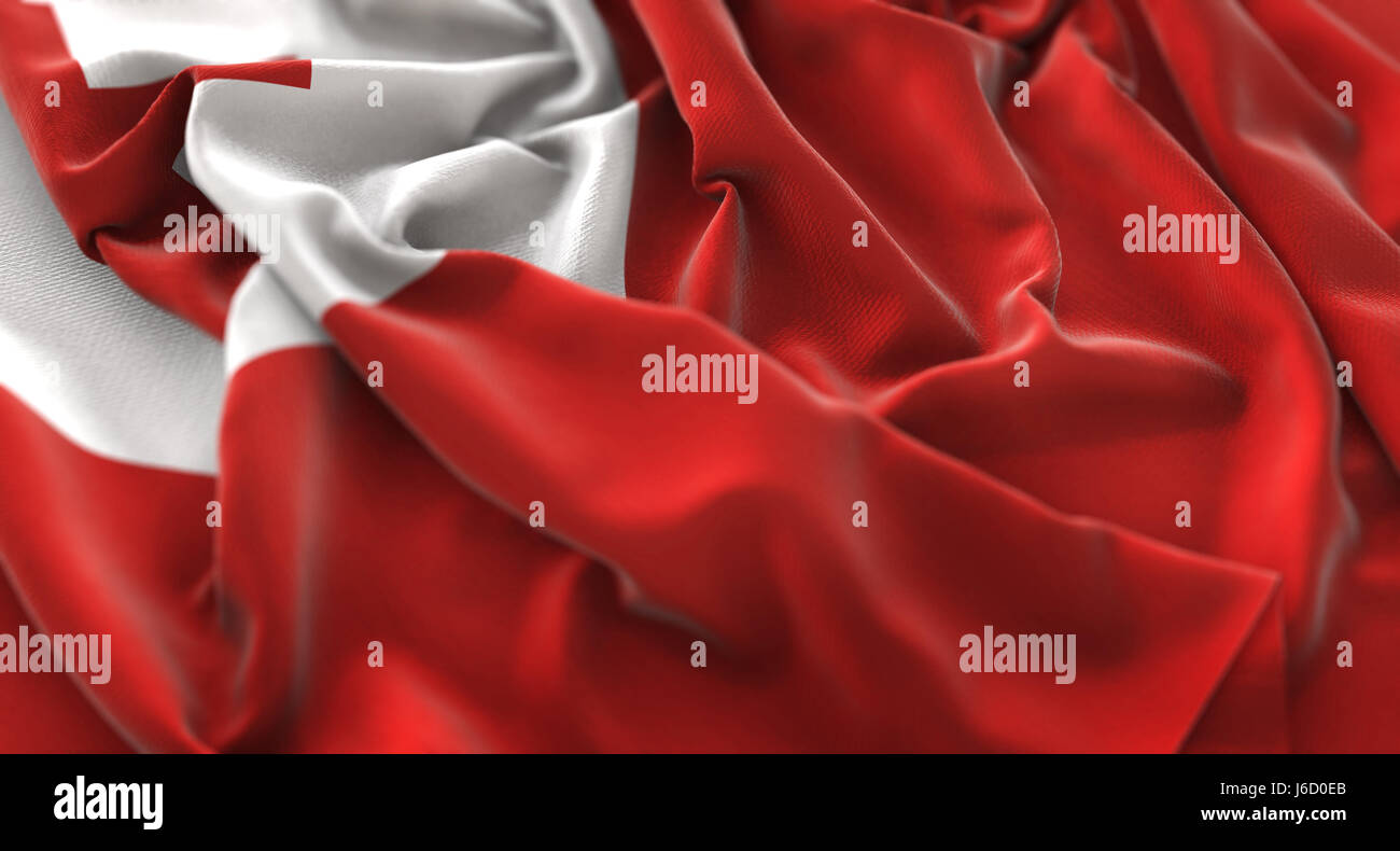 Tonga Flag Ruffled Beautifully Waving Macro Close-Up Shot Stock Photo ...