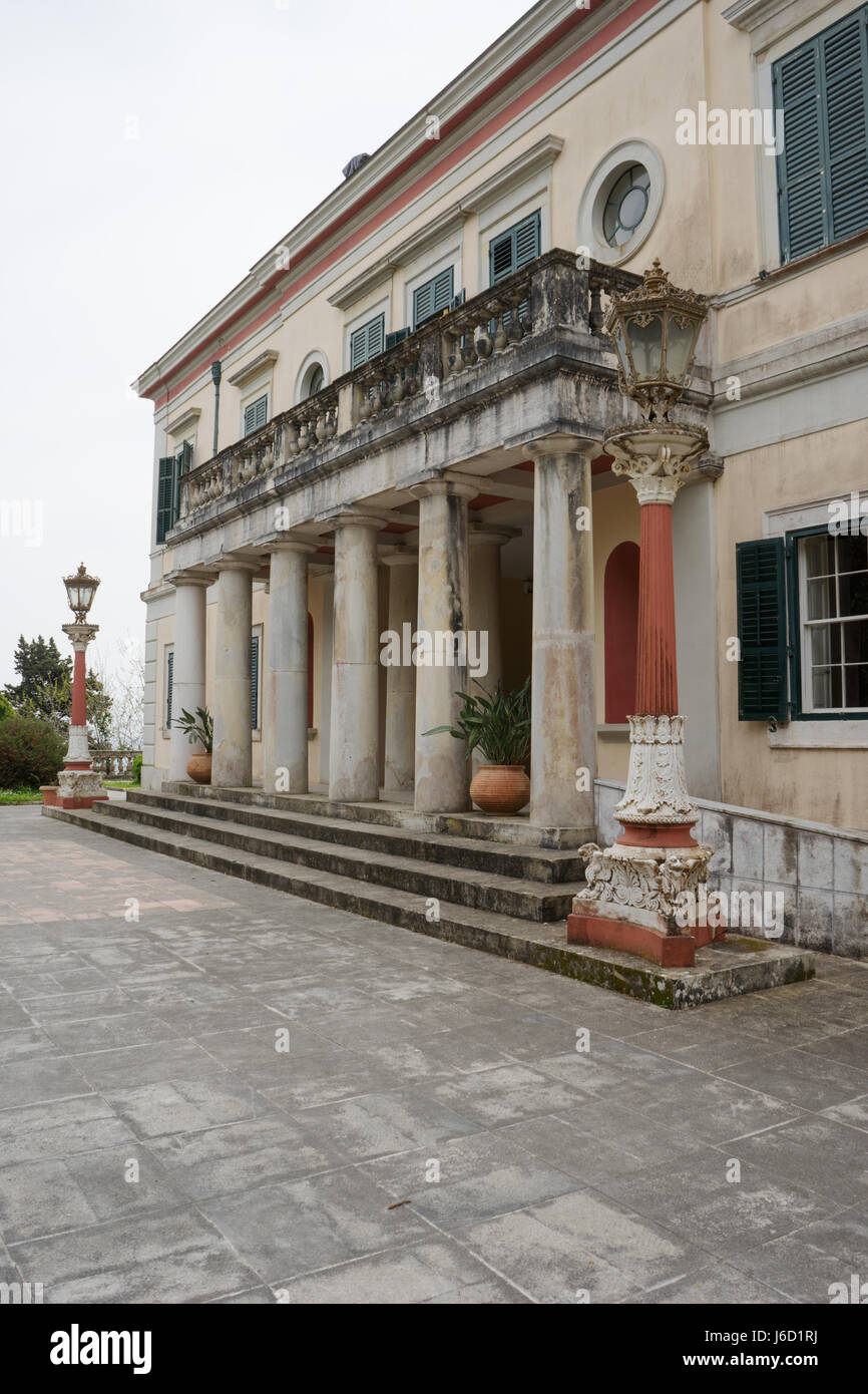Mon Repos palace in Corfu island, Greece Stock Photo - Alamy