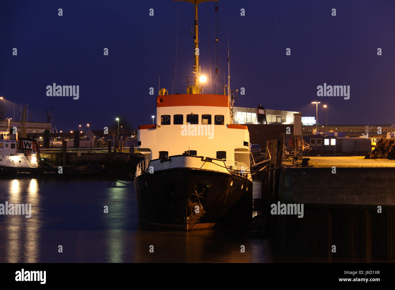 ship in the port of cuxhaven Stock Photo - Alamy