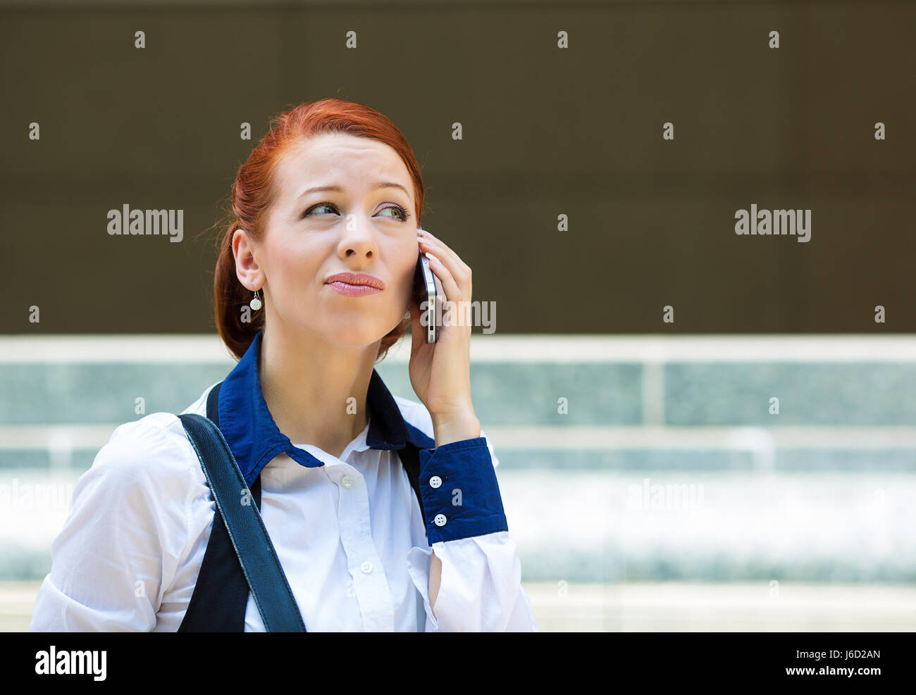 Closeup Portrait Upset Sad Skeptical Unhappy Brunette Woman Talking