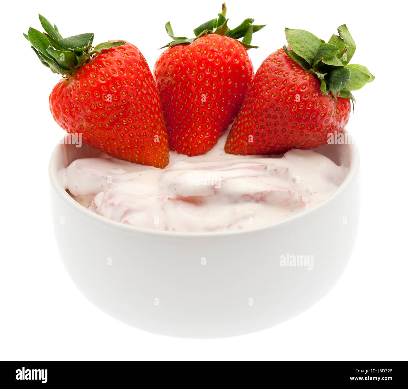 yogurt with strawberries Stock Photo - Alamy