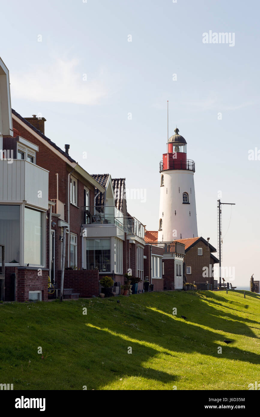 URK, NETHERLANDS - MAY 11, 2017: Lighthouse of the Dutch village of Urk ...