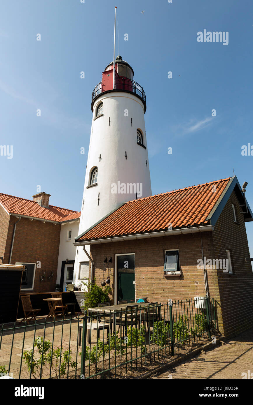 URK, NETHERLANDS - MAY 11, 2017: Lighthouse of the Dutch village of Urk ...