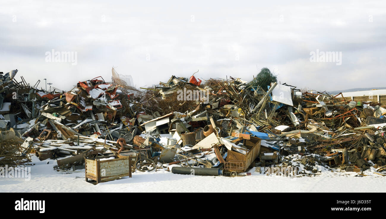 metal ecology scrap facility recycling waste squandering metal trash ...
