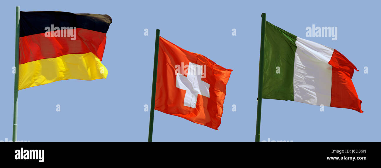 flags [germany switzerland italy] Stock Photo - Alamy