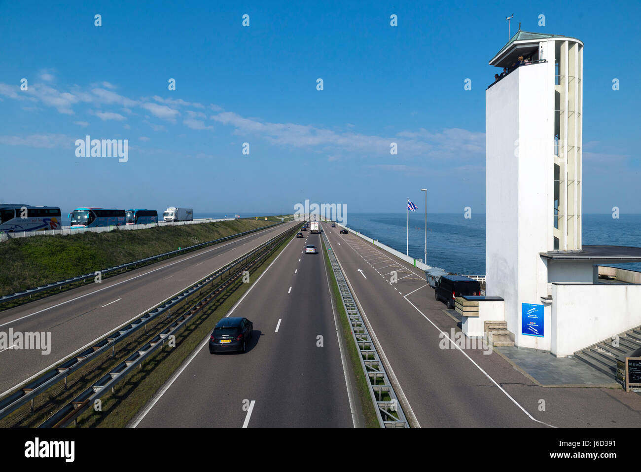 WIERINGEN, NETHERLANDS - MAY 11, 2017: Afsluitdijk, the observation ...
