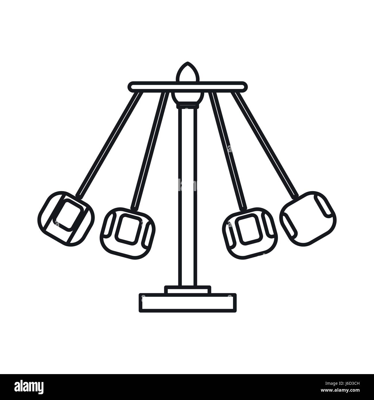 Carnival swing ride icon, outline style Stock Vector Image & Art - Alamy